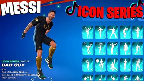 💀new Lionel Messi X Tiktok Dances And Icon Series Emote Fortnite Youtube