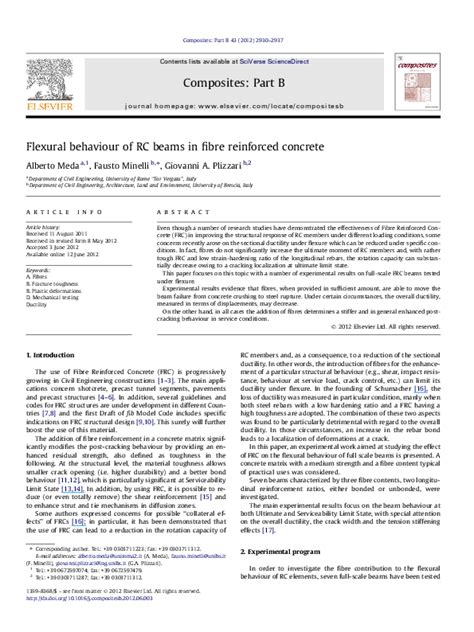 Pdf Flexural Behaviour Of Rc Beams In Fibre Reinforced Concrete