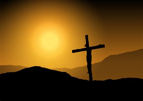 Jesus On Cross Vector Art Icons And Graphics For Free Download