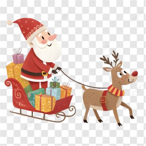 클로스는 나무 아래에서 선물을 배달했다 선물 크리스마스 산타 Png 일러스트 및 이미지 에 대한 무료 다운로드 Pngtree