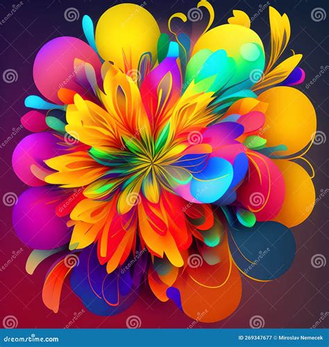 Abstract Floral Design Generative Ai Illustration Stock Image Image Of Background Textile