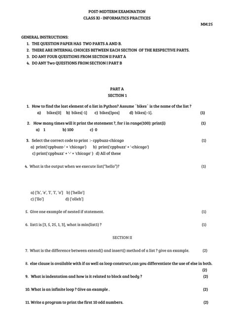 Class Xi Ip Pmt Download Free Pdf Control Flow Computer Programming