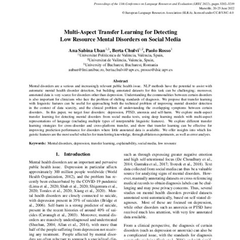 Multi Aspect Transfer Learning For Detecting Low Resource Mental