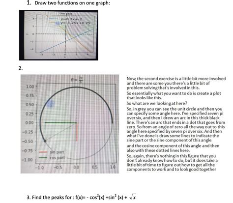 Solved 1. Draw two functions on one graph: Now, the second | Chegg.com