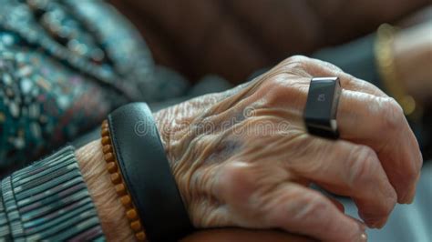 An Image Of A Wearable Device That Tracks Cognitive Function In The Elderly Stock Image Image