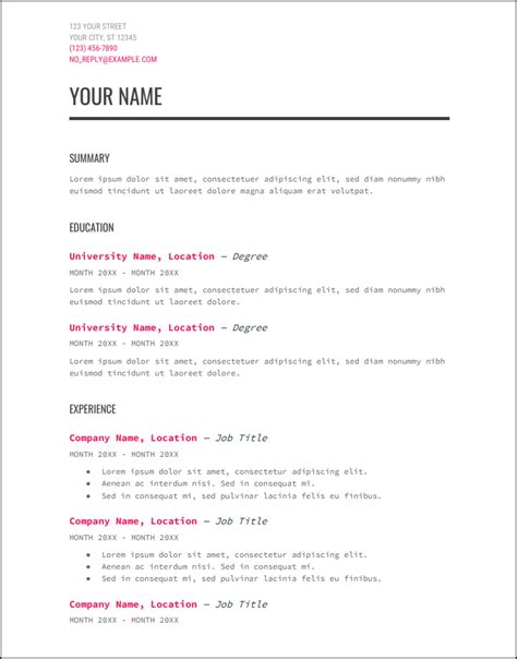 Download Template Cv Word Fresh Graduate Lulalover