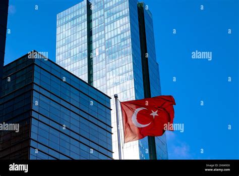 Turkish Construction Industry Background Photo Turkish Flag And