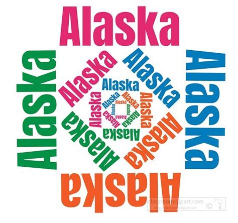 Alaska Text Design Logo Classroom Clip Art