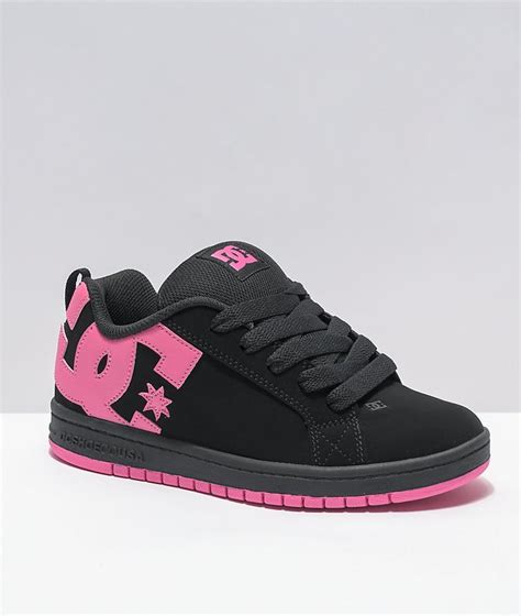 Dc Court Graffik Black And Hot Pink Skate Shoes Swag Shoes Hype Shoes