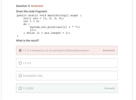 Solved Question 3 Incorrect Given The Code Fragment Public