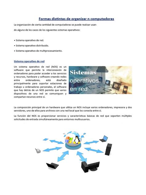 Formas Distintas De Organizar N Computadoras Sistemas Distribuidos Pdf Computación