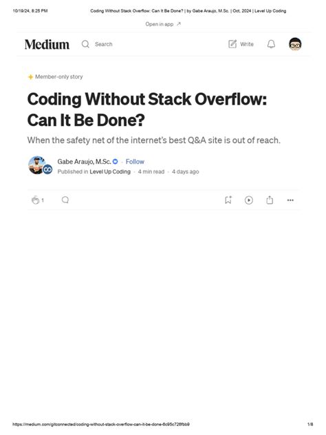 Coding Without Stack Overflow Can It Be Done Pdf Computer Programming Computing