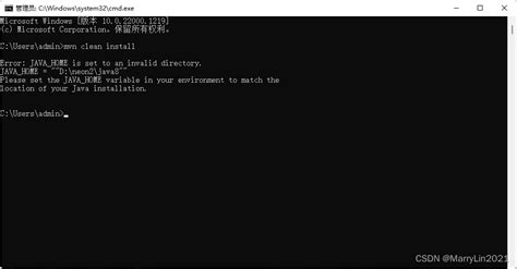 maven错误：java home is set to an invalid directory maven配置中显示无效的java