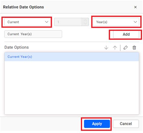 How To Configure Relative Date In Date Picker Widget