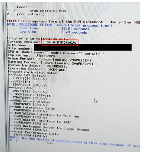Setinit Procedure Sas Support Communities