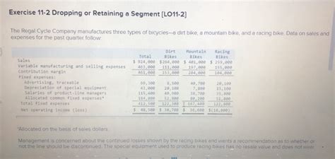 solved exercise 11 2 dropping or retaining a segment