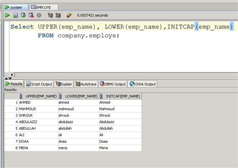 شرح Manipulation Functions في لغة Sql