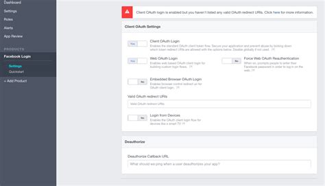 Javascript Facebook Login Settings Where Is The Enable Client