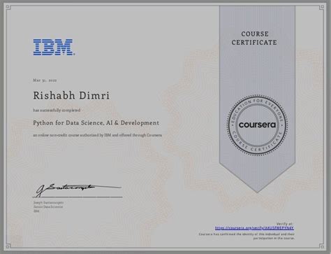 Rishabh Dimri On Linkedin Completed Python Data Science Course On Coursera