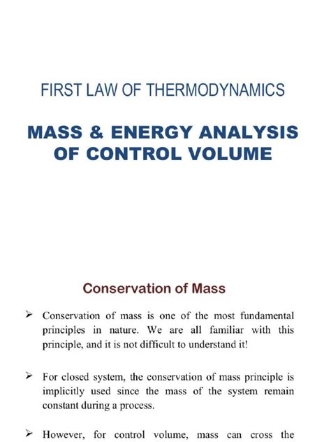 Control Volume Analysis Pdf