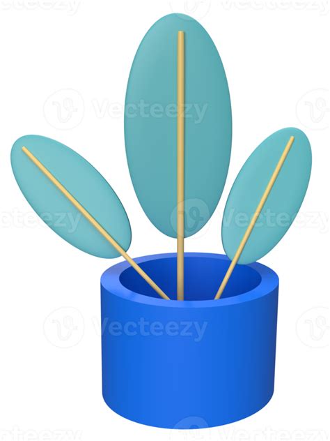 Plant Decoration D Rendering PNG