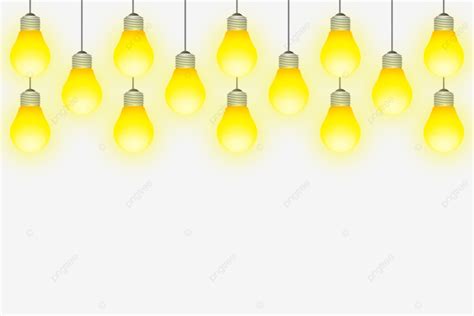 노란색 빛나는 전구 세트 벡터 빛나는 전구 빛 전구 Png 일러스트 및 벡터 에 대한 무료 다운로드 Pngtree