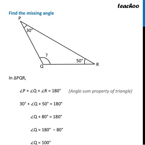 Angle Sum Property Solved Worksheet 5 Examples Teachoo