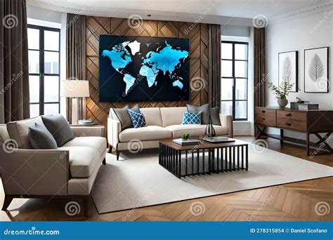 World Map Network With Connections Generative Ai Stock Illustration Illustration Of