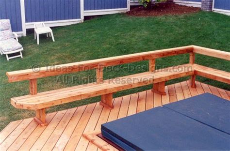 Build DIY Deck Bench Instead Railing PDF Plans Wooden Mohawk Wood Stain Mikel901eg