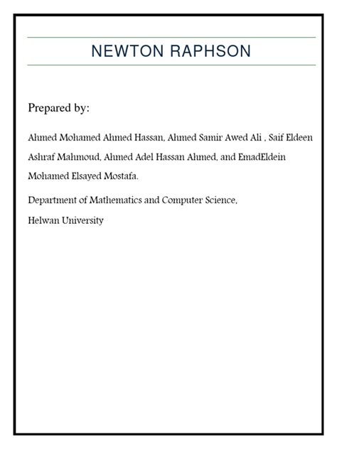 Newton Raphson V4 Pdf Computational Science Mathematics