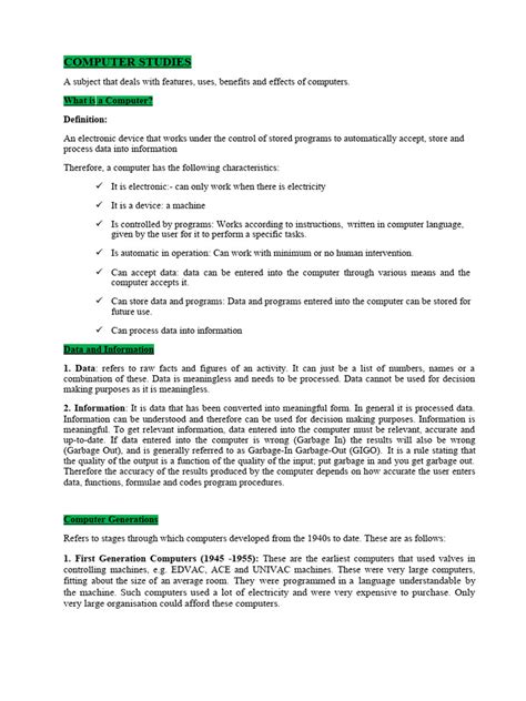 Computer Notes Pdf Printer Computing Computer Data Storage