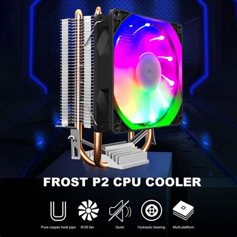 Coolmoon Cpu Cooler Fan Heat Pipes Processor Cooler For Amd Am2 Am2 Am3 For Intel Lga 775 115x