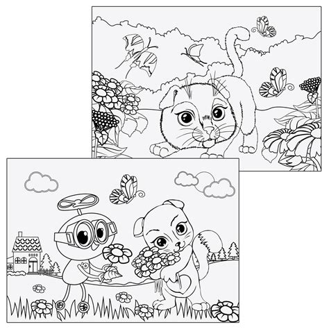 Альбом для рисования А4 20 листов скоба глянцевый лак с раскраской ЮНЛАНДИЯ 202х285 мм