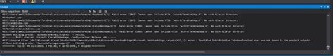 Build Error Cannot Open Include File Winrtterminalapph No Such File Or Directory · Issue