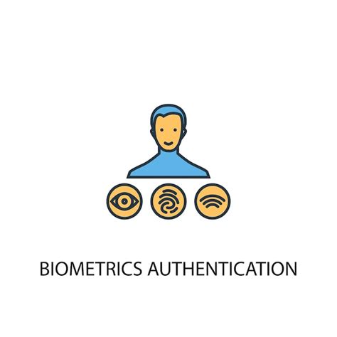 Premium Vector Biometrics Authentication Concept 2 Colored Line Icon