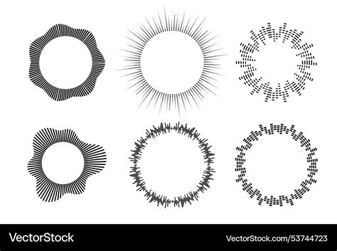 Circular Sound Wave Round Shape Music Equalizer Vector Image