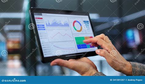 Data Analyst Working On Business Analytics Dashboard With Charts Metrics And Kpi To Analyze