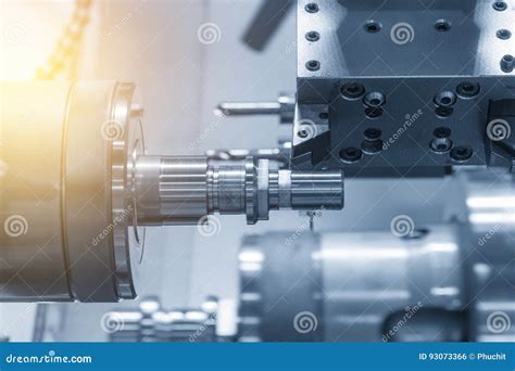 The CNC Lathe Machine Or Turning Machine Stock Photo Image Of Manufacturing Pattern