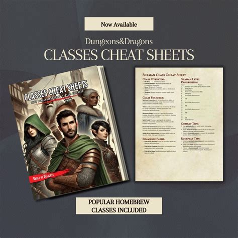 Dandd Class Cheat Sheets Dm Dungeon Master Tools Dnd Cards Dnd