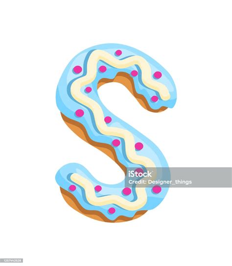 만화 쿠키 글꼴 벡터 문자 는 유약베이킹 창조적 인 진저 브레드 타이포그래피 디자인 어린 시절 달콤한 도넛 편지 S 개념에 대한 스톡 벡터 아트 및 기타 이미지 Istock