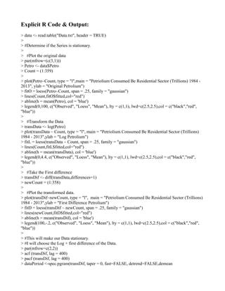 Case Study Of Petroleum Consumption With R Code PDF