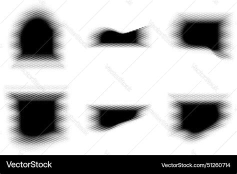 Halftone Hexagon Pattern Reprographic Technique Vector Image
