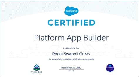 pooja sakhare gurav on linkedin salesforcecertified salesforce trailhead appbuilder…