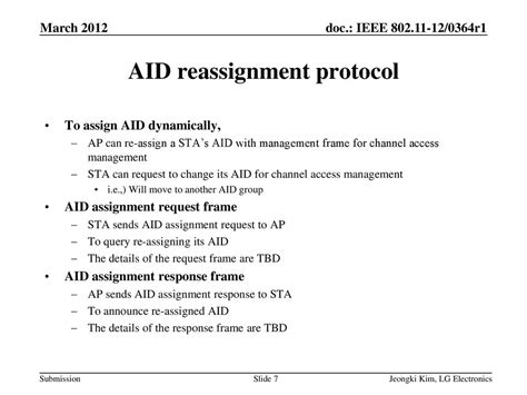 Aid Reassignment Protocol Ppt Download