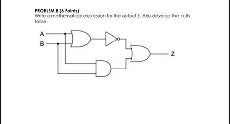 solved problem 8 6 points write a mathematical expression