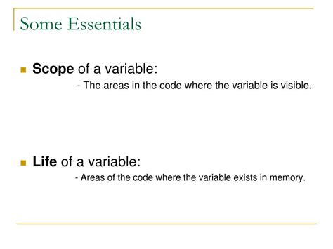 Ppt C Programming Functions Scope Preprocessing Arrays Powerpoint Presentation Id3922063