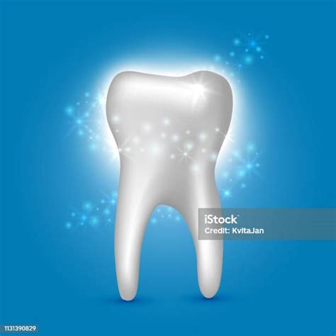 파란색 배경에 아름 다운 현실적인 반짝 흰색 치아 클렌징 치과 벡터 3차원 형태에 대한 스톡 벡터 아트 및 기타 이미지 3차원 형태 건강관리와 의술 깨끗한 Istock
