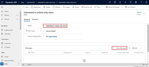 Create Alerts Or Reminders For Individual Records In Dynamics 365 Crm Microsoft Dynamics 365