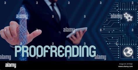 Writing Displaying Text Proofreading Word Written On Act Of Reading
