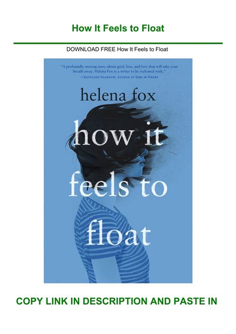 DOWNLOAD FREE How It Feels To Float READ PDF EBOOK